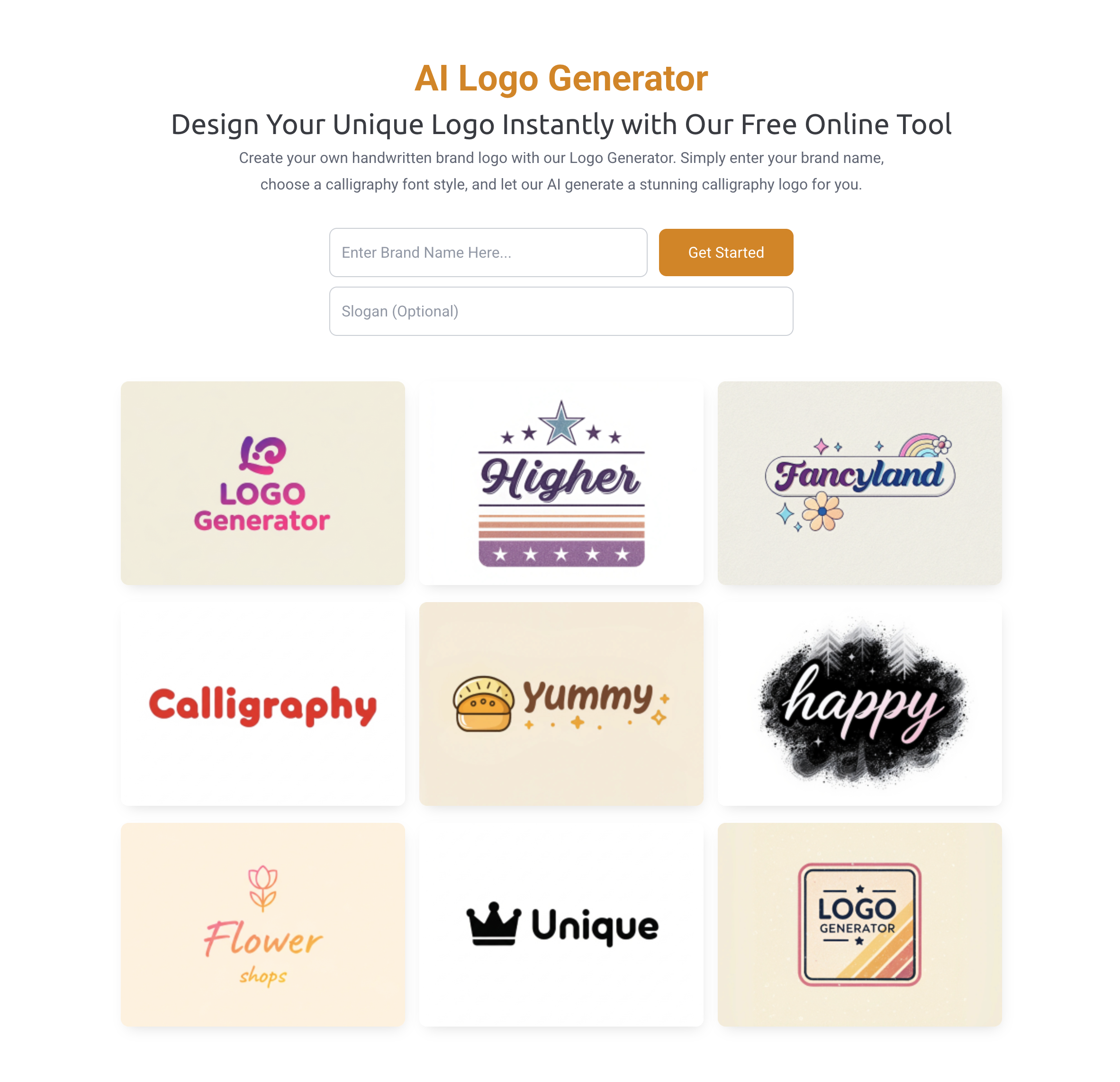 AI Logo Generator – Design Your Own Logo Online for Free